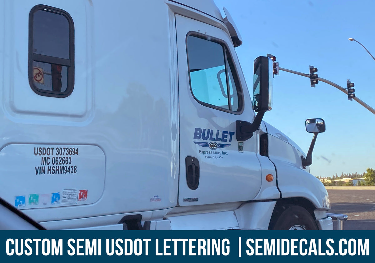 The Best USDOT Truck Lettering Decals | Custom Commercial Vehicle Stic ...