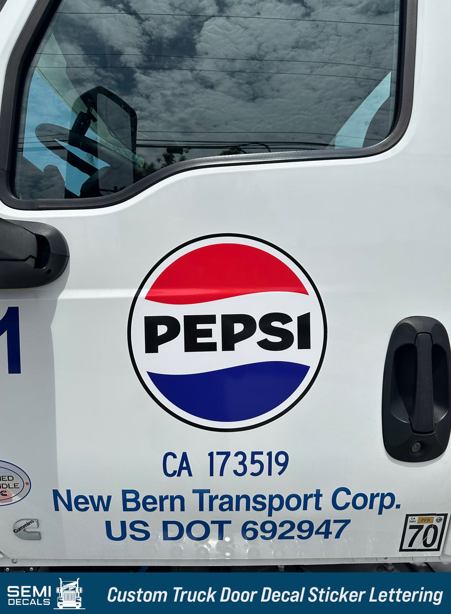 Custom Truck Door Decal Sticker Lettering For Compliance & Business Gr ...