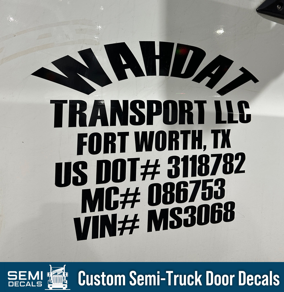 Custom Truck Door Decals For USDOT Compliance – Semi Decals
