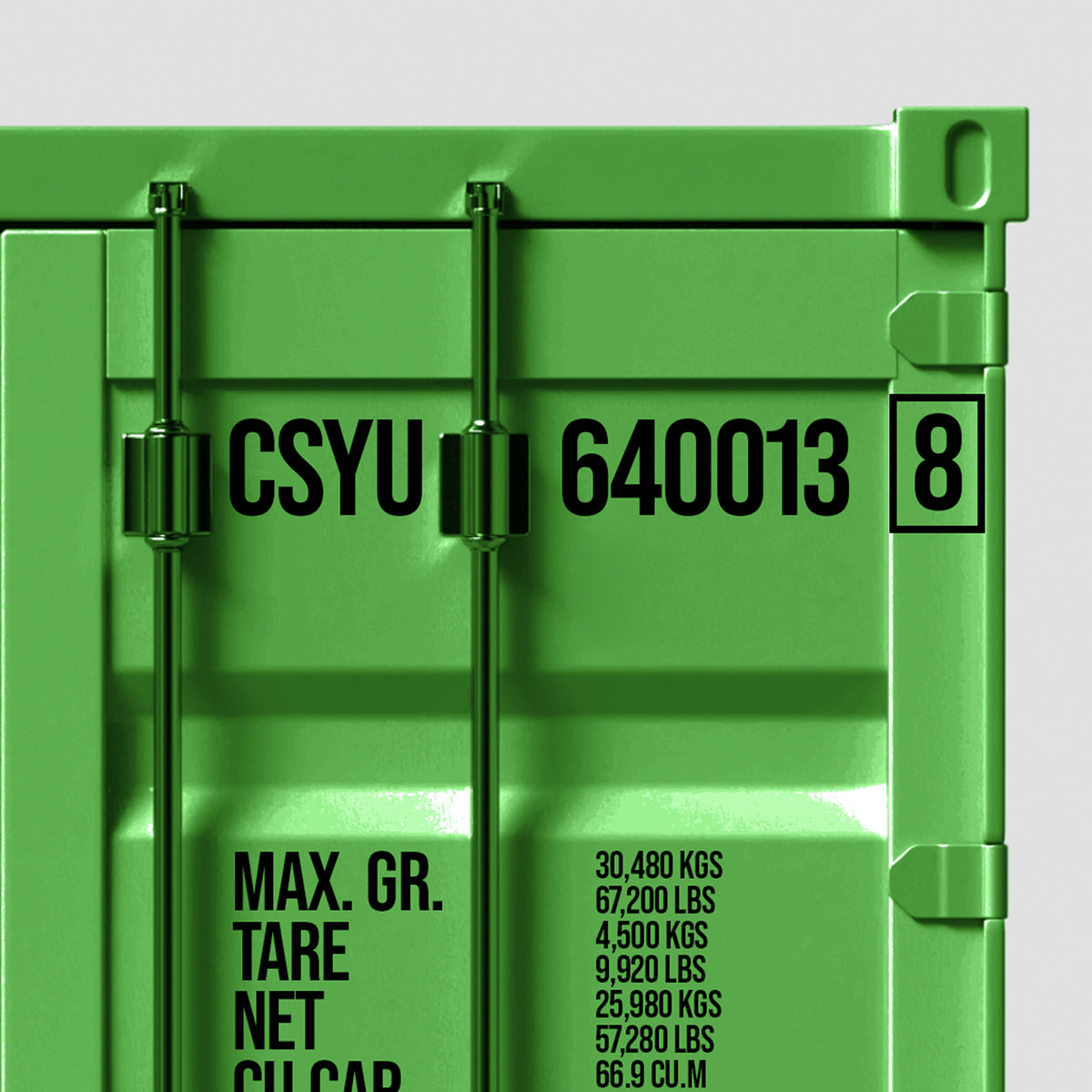 Shipping Container Regulation & Identification Number Decal Signs ...