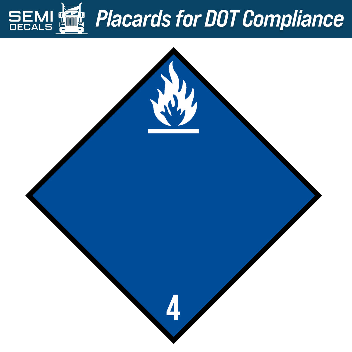 Hazard Class 4: Dangerous When Wet Placard 2 – Semi Decals
