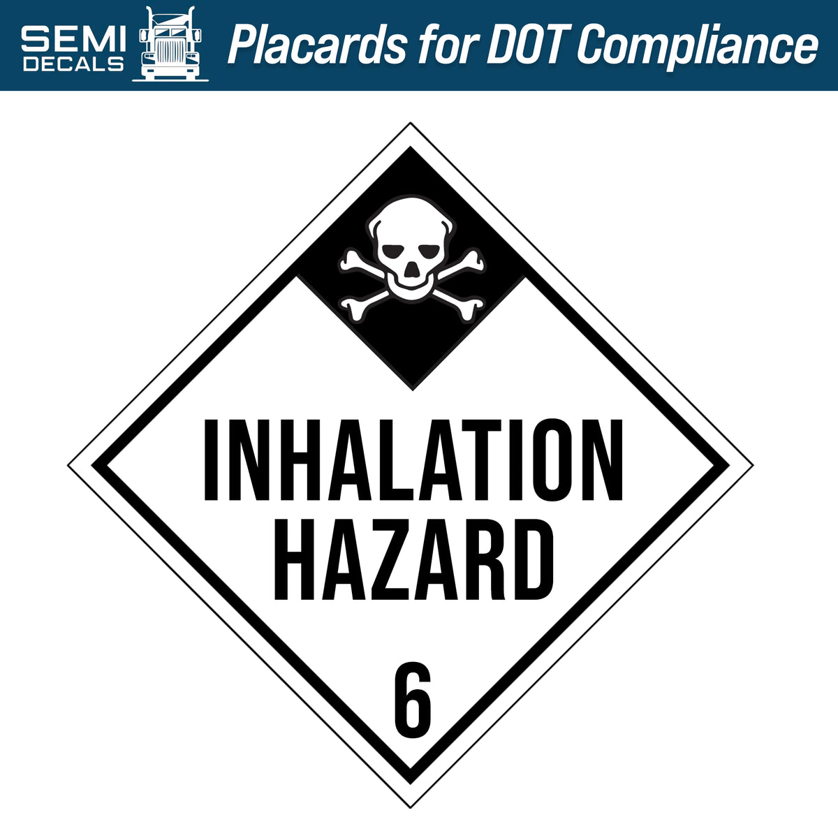 Hazard Class 6: Inhalation Hazard Placard – Semi Decals