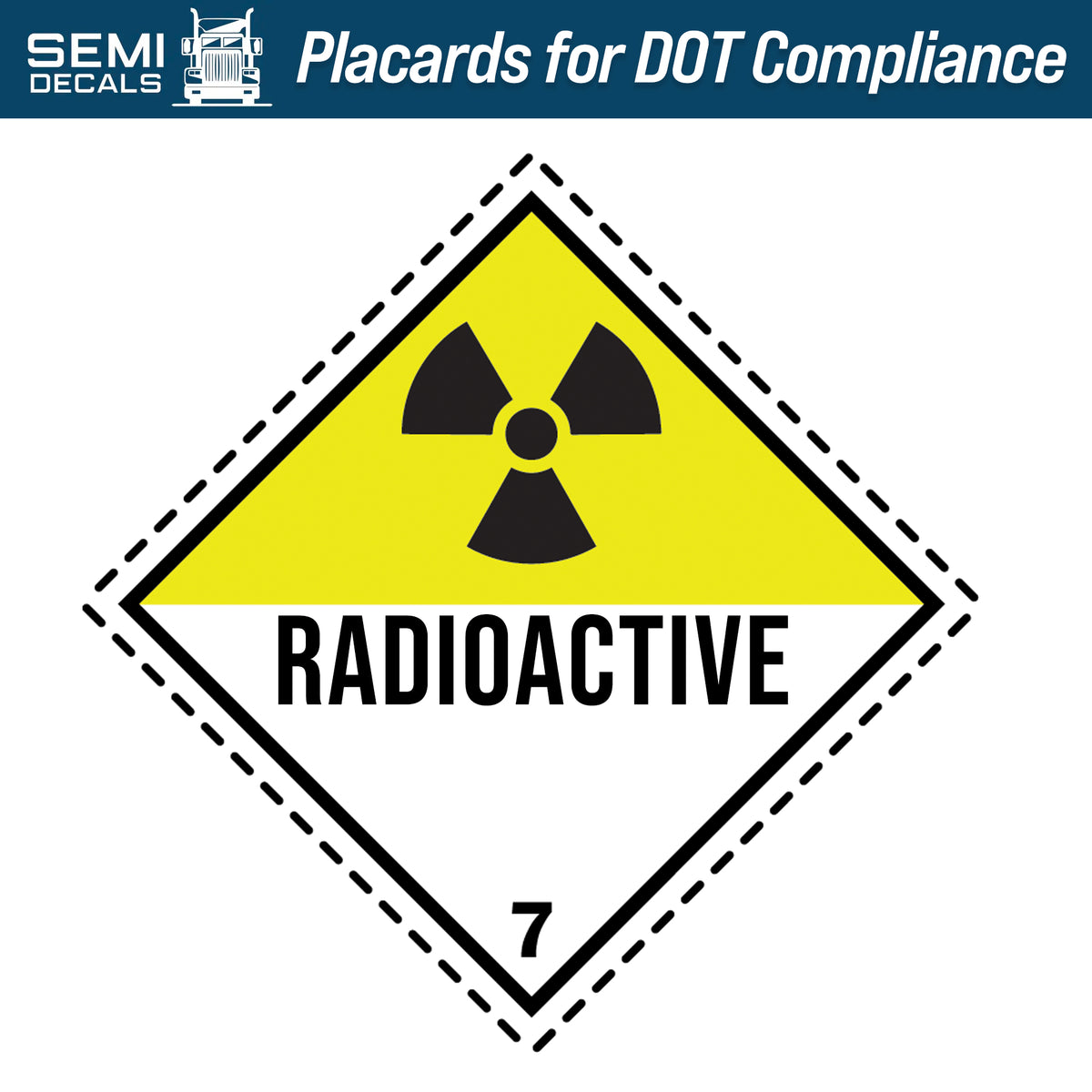 Hazard Class 7: Radioactive Placard – Semi Decals