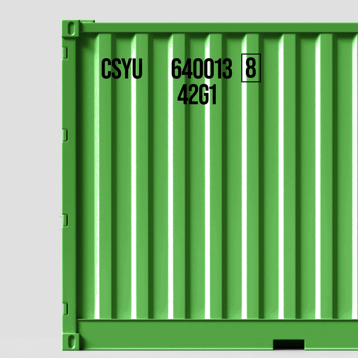 Custom Two Line Side Shipping Container Identification Regulation BIC ...