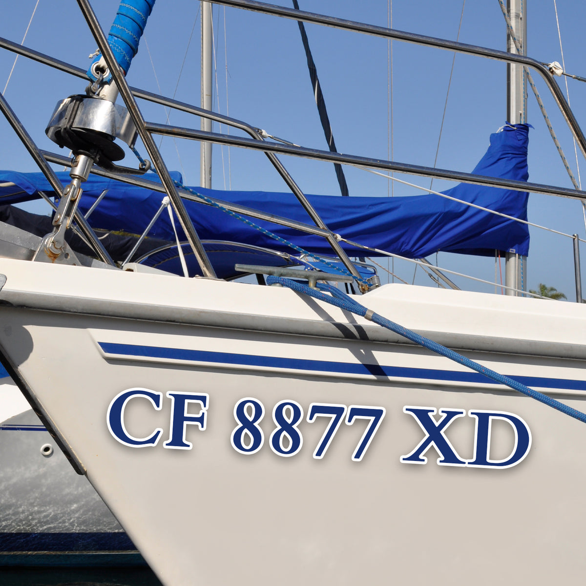 Make Your Own Boat Registration Number Sticker Lettering Decals (Insta ...