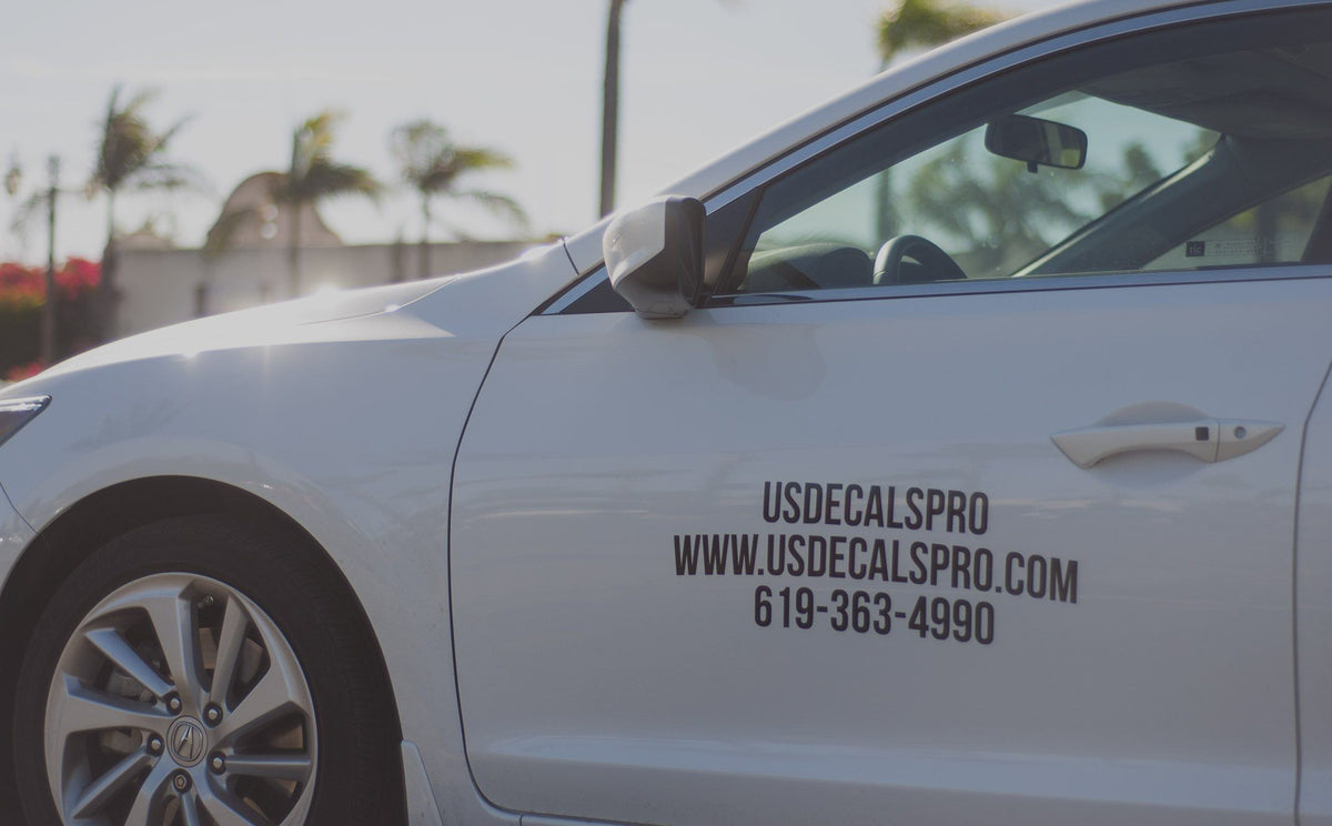 2 Line Car Front Door Panel Decal – Semi Decals