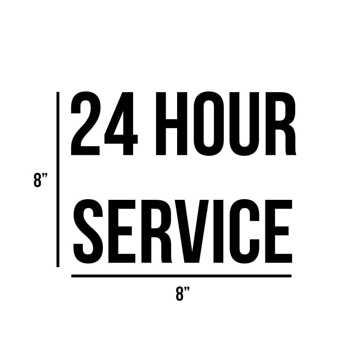24 Hour Service Decal – Semi Decals