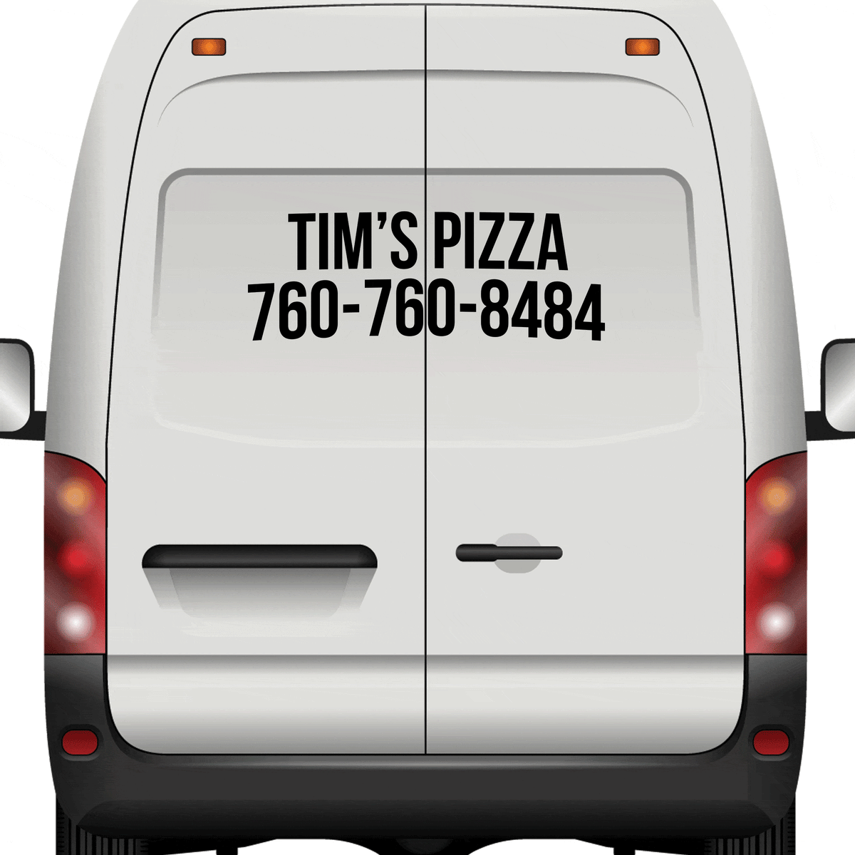 2 Line Commercial Vehicle Rear Decal – Semi Decals