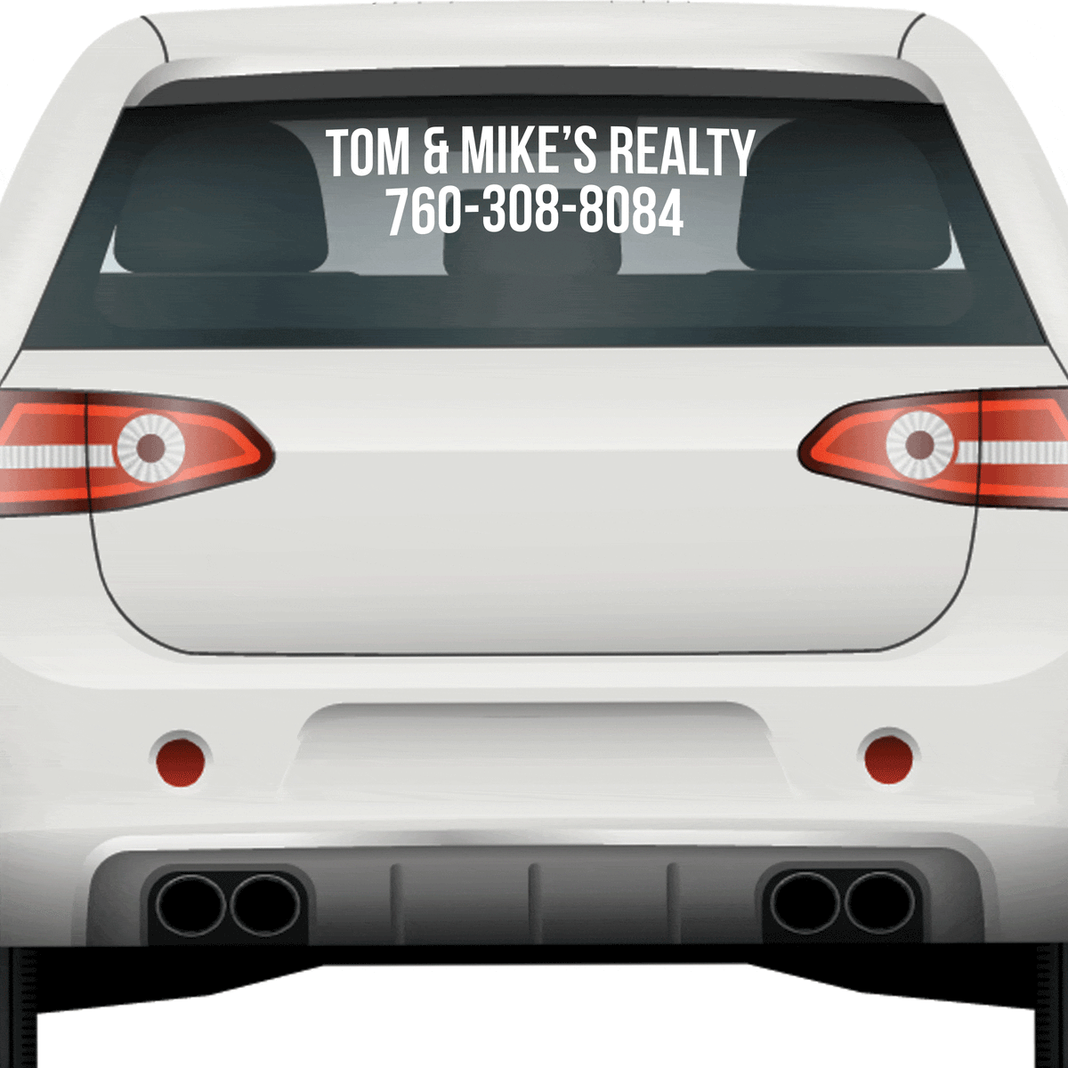 2 Line Rear Windshield Decal – Semi Decals