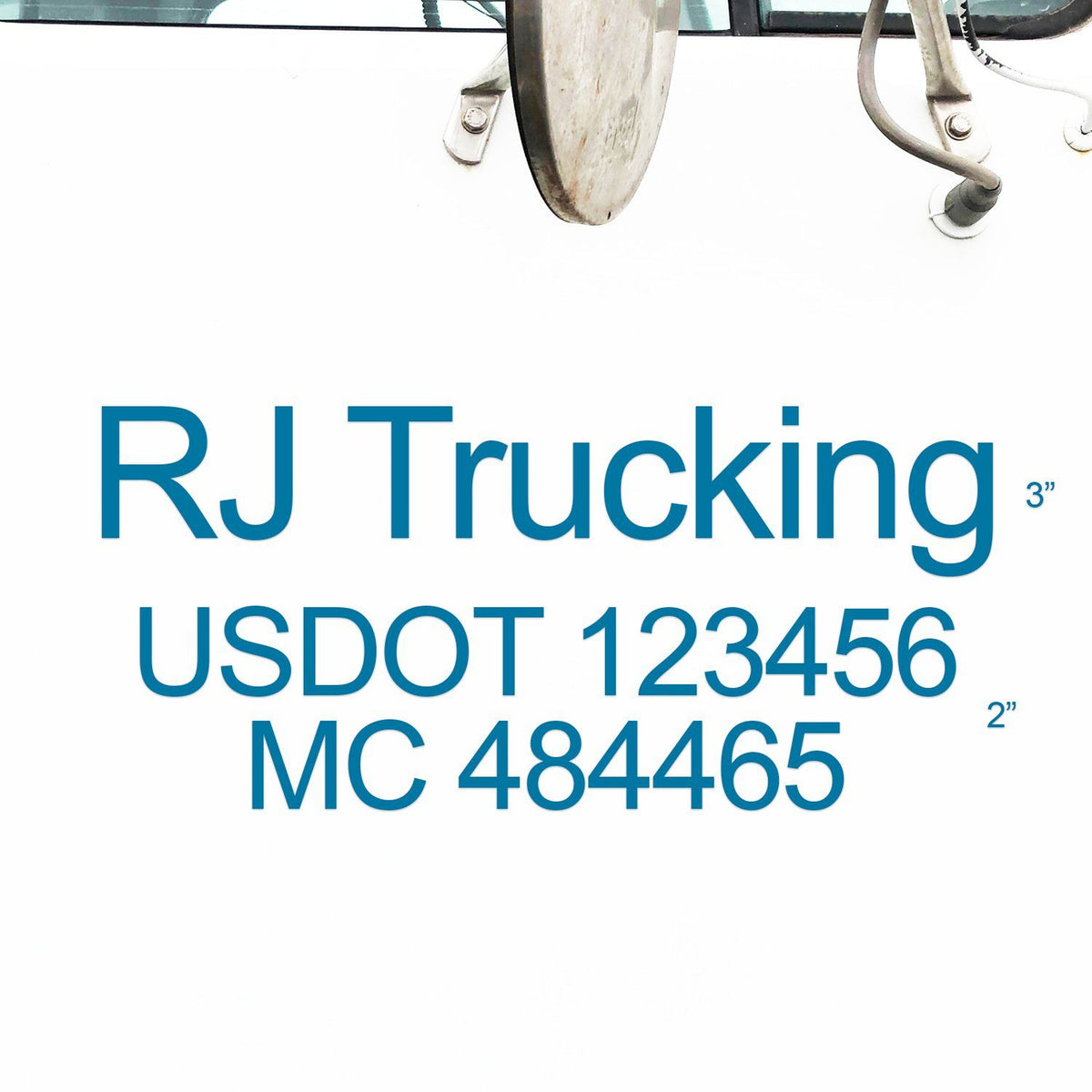 Company Name with 2 Regulation Line Decals, USDOT & MC (Set of 2 ...