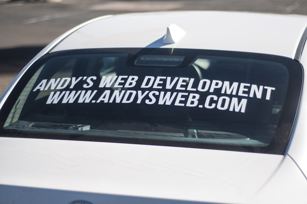 2 Line Minivan Rear Windshield Decal – Semi Decals