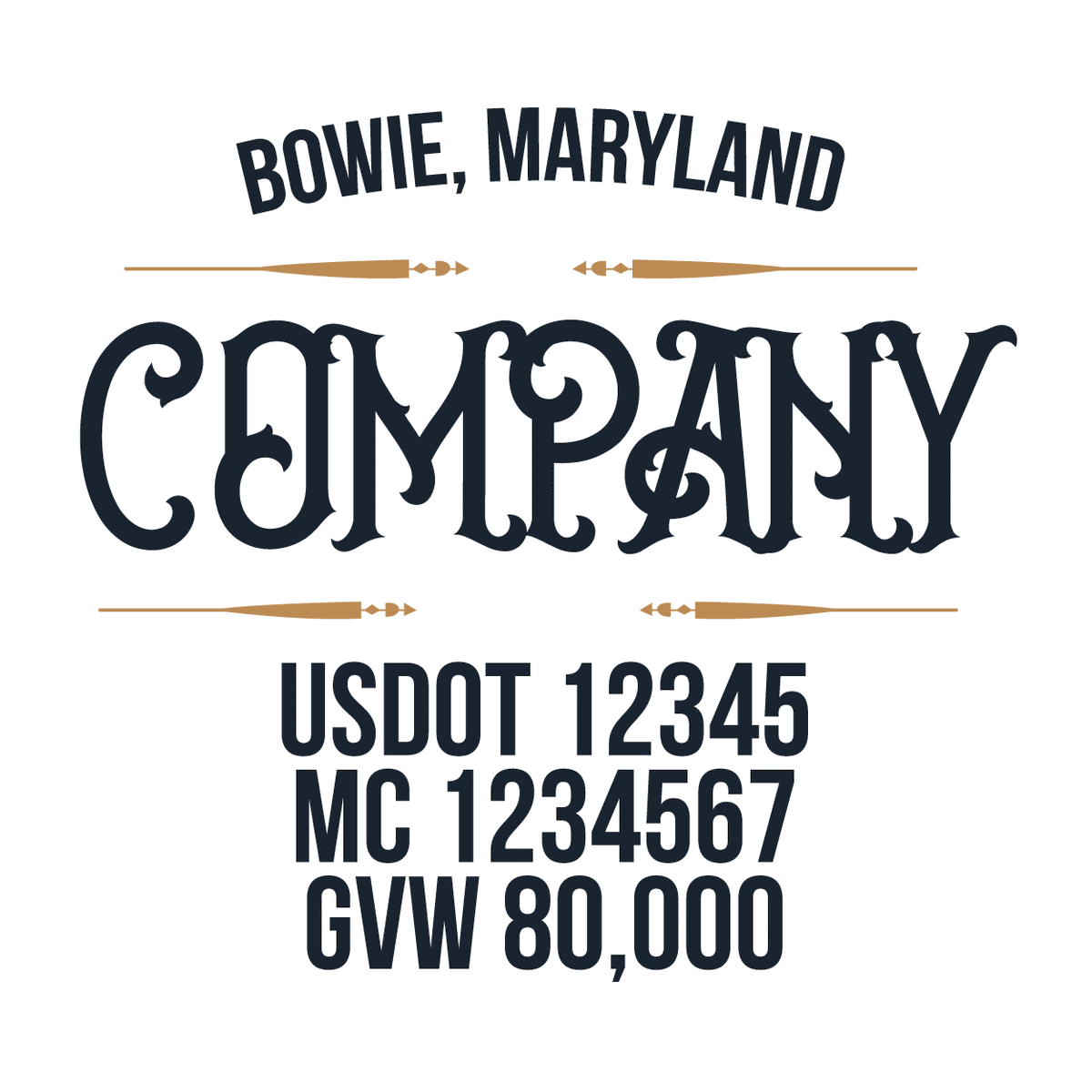 Vintage / Old School Truck Door Decal (USDOT, MC, GVW), 2 Pack – Semi ...