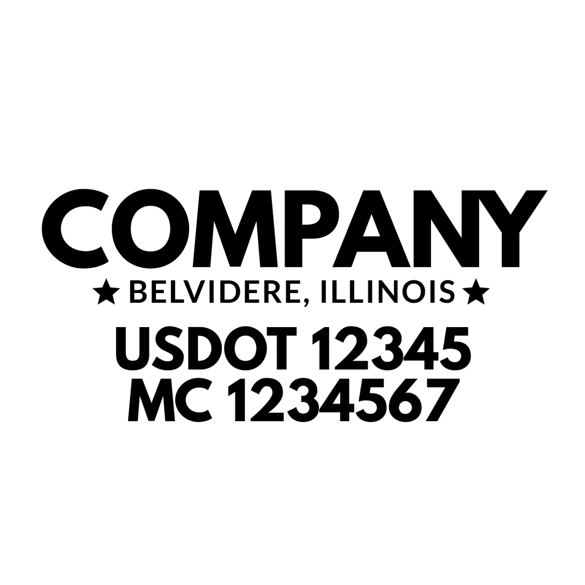 Truck Door Decal (USDOT, MC), 2 Pack – Semi Decals