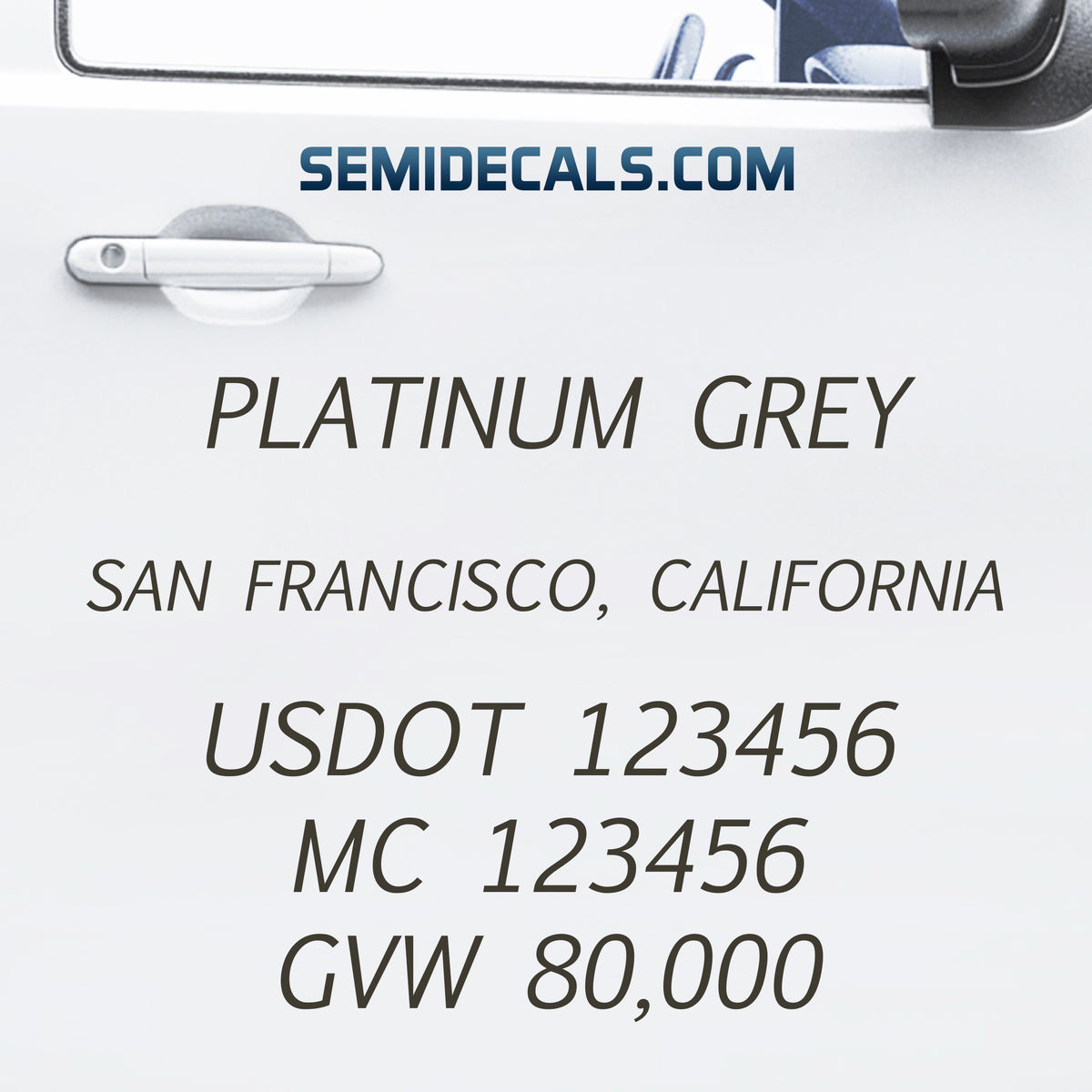 USDOT Truck Door Decal Lettering Number Sticker, 2 Pack – Semi Decals