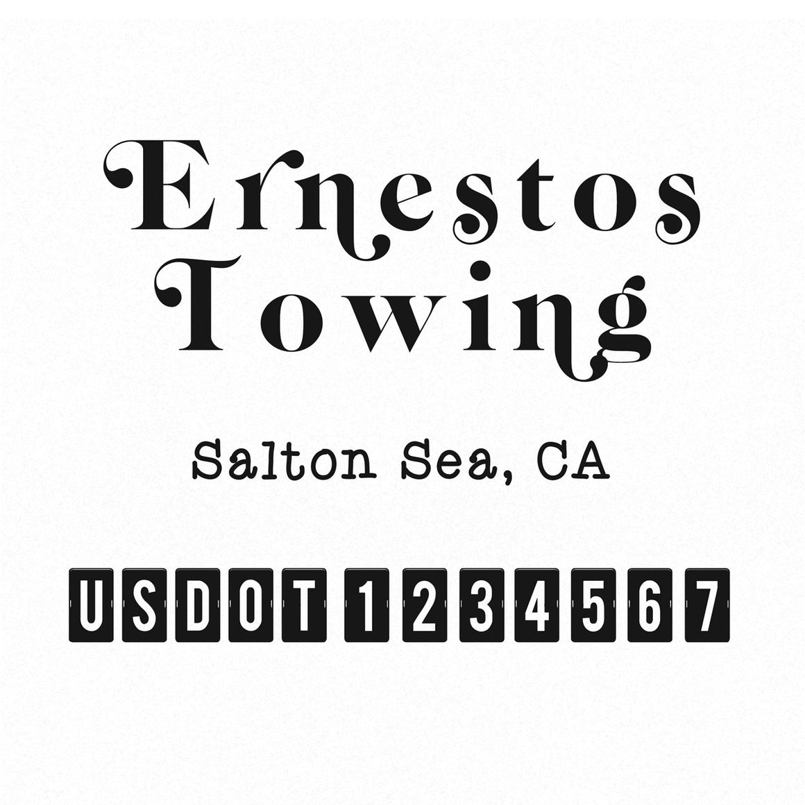 Company Name Decals With Regulation Lines – Semi Decals