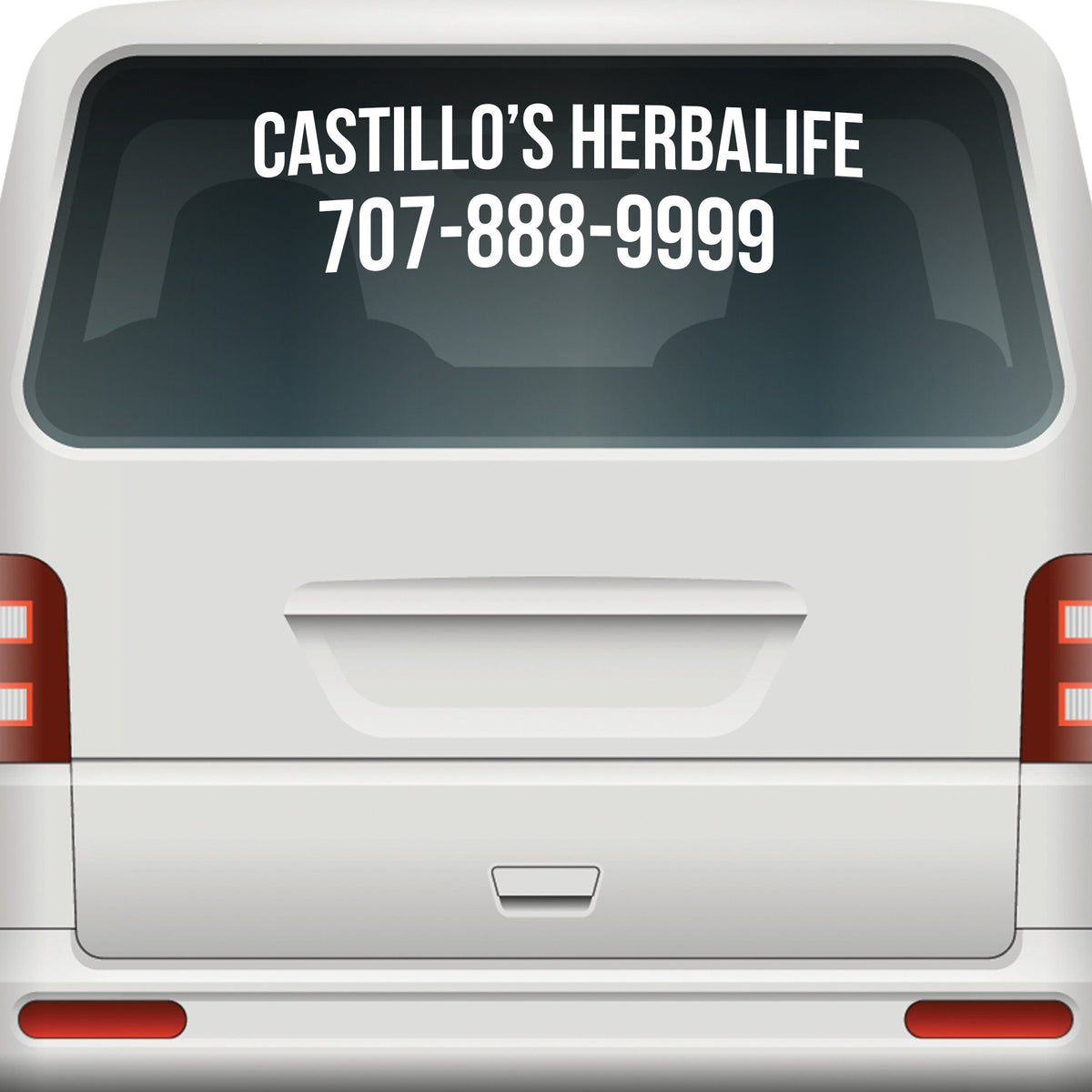 2 Line Minivan Rear Windshield Decal – Semi Decals