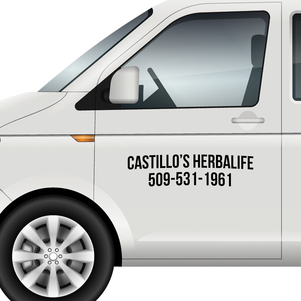 2 Line Front Door Panel Vehicle Decal – Semi Decals