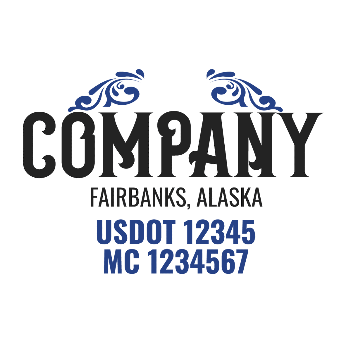 Vintage / Old School Truck Door Decal (USDOT, MC, GVW), 2 Pack – Semi ...