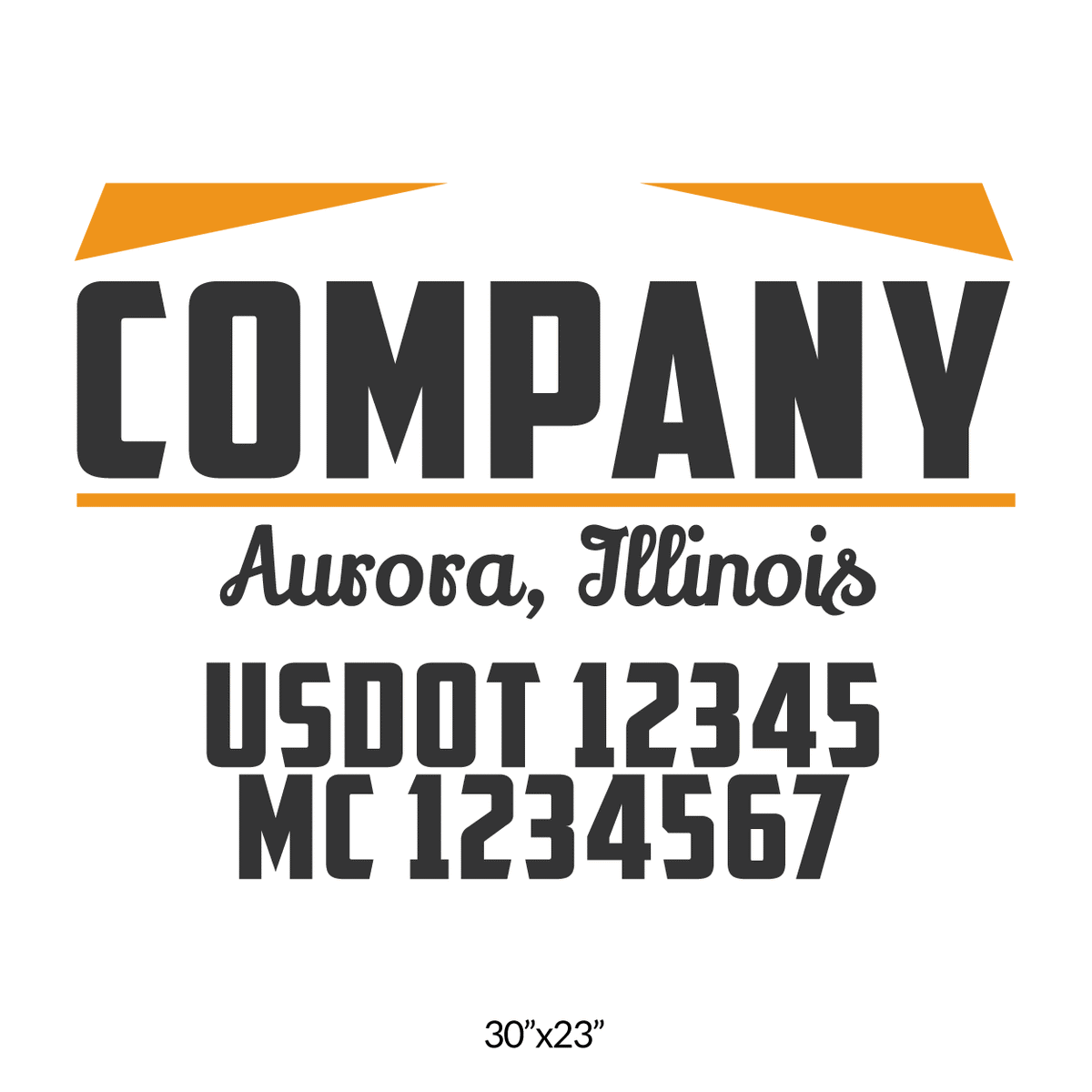 Vintage / Old School Truck Door Decal (USDOT, MC, GVW), 2 Pack – Semi ...