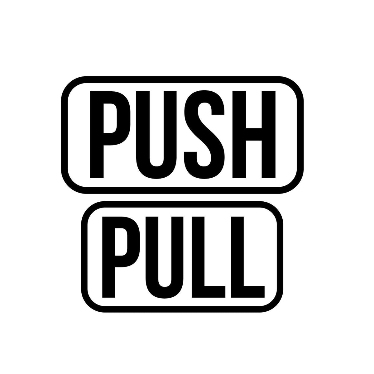 Push and Pull Door Decal (2 Pack) – Semi Decals
