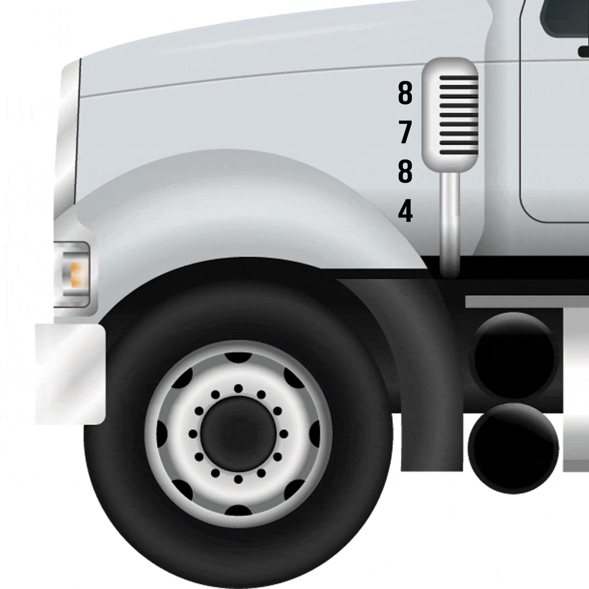 Semi Truck Vertical Number, 2 Pack – Semi Decals