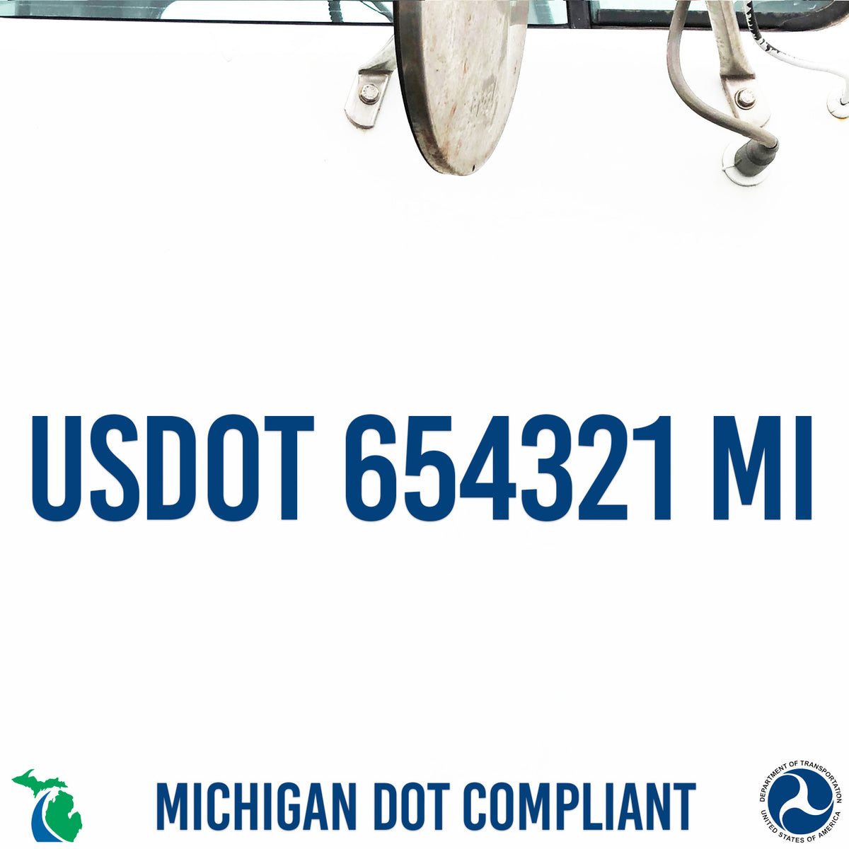 USDOT Number Decal Sticker (Michigan) Set of 2 – Semi Decals