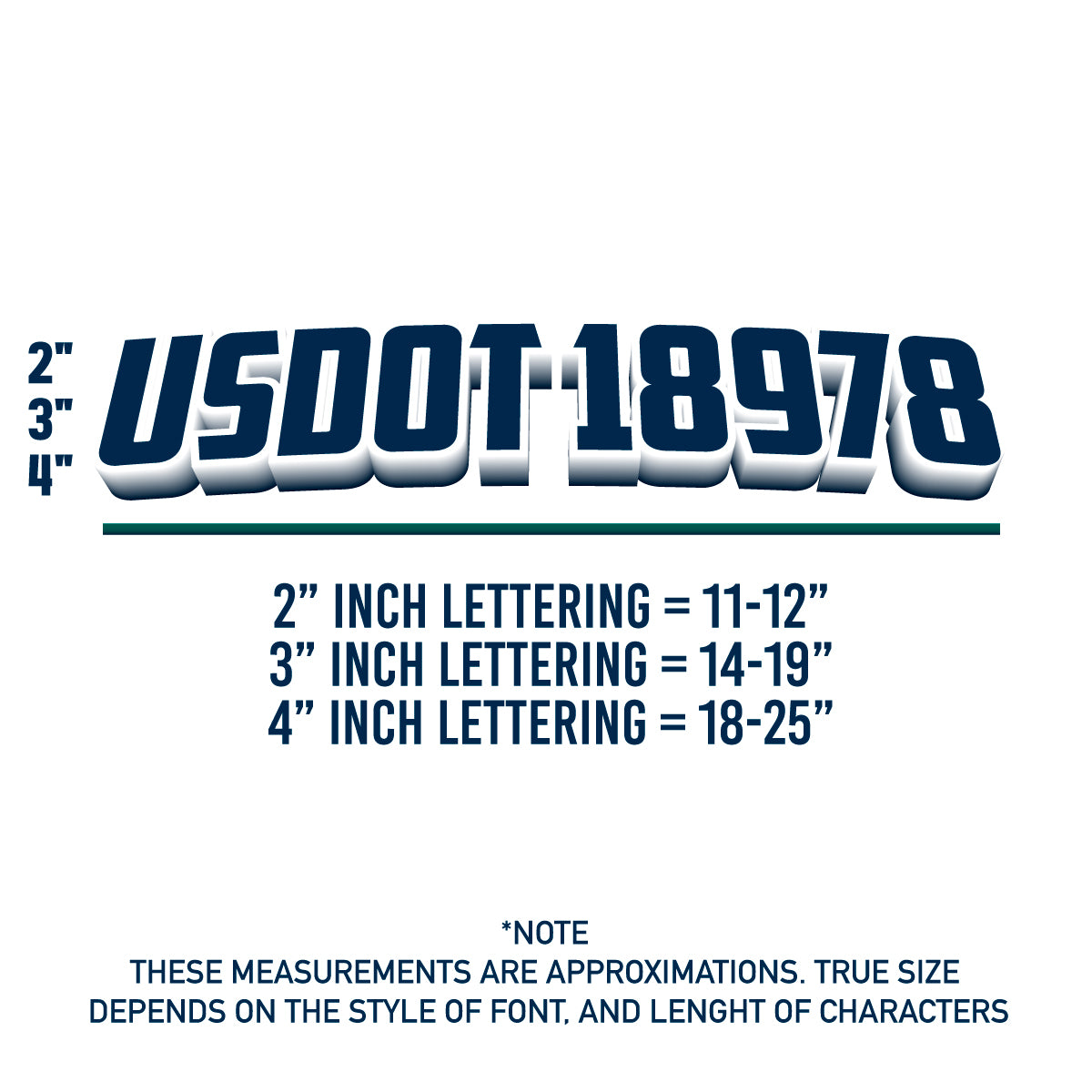 Truck Door Decal With USDOT Number, (Set of 2) – Semi Decals